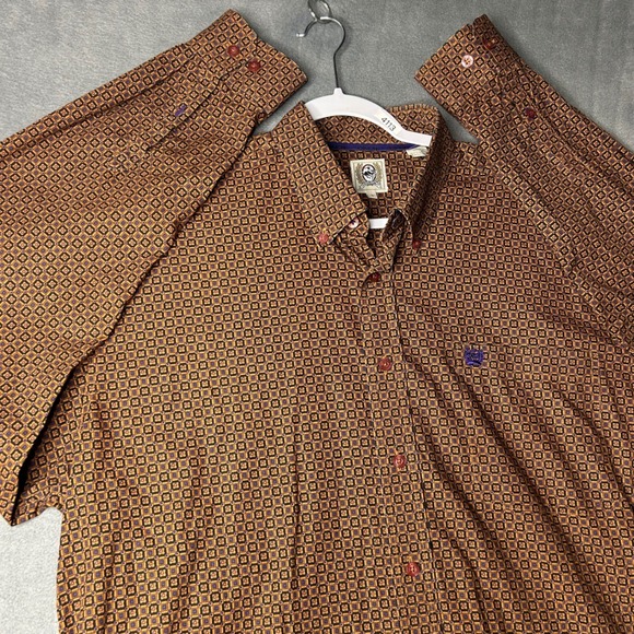 Cinch | Shirts | Cinch Mens Western Shirt Geometric Print Long Sleeve ...